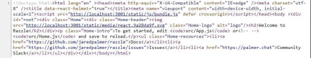 Server side rendering React with Razzle | Fin Mavis